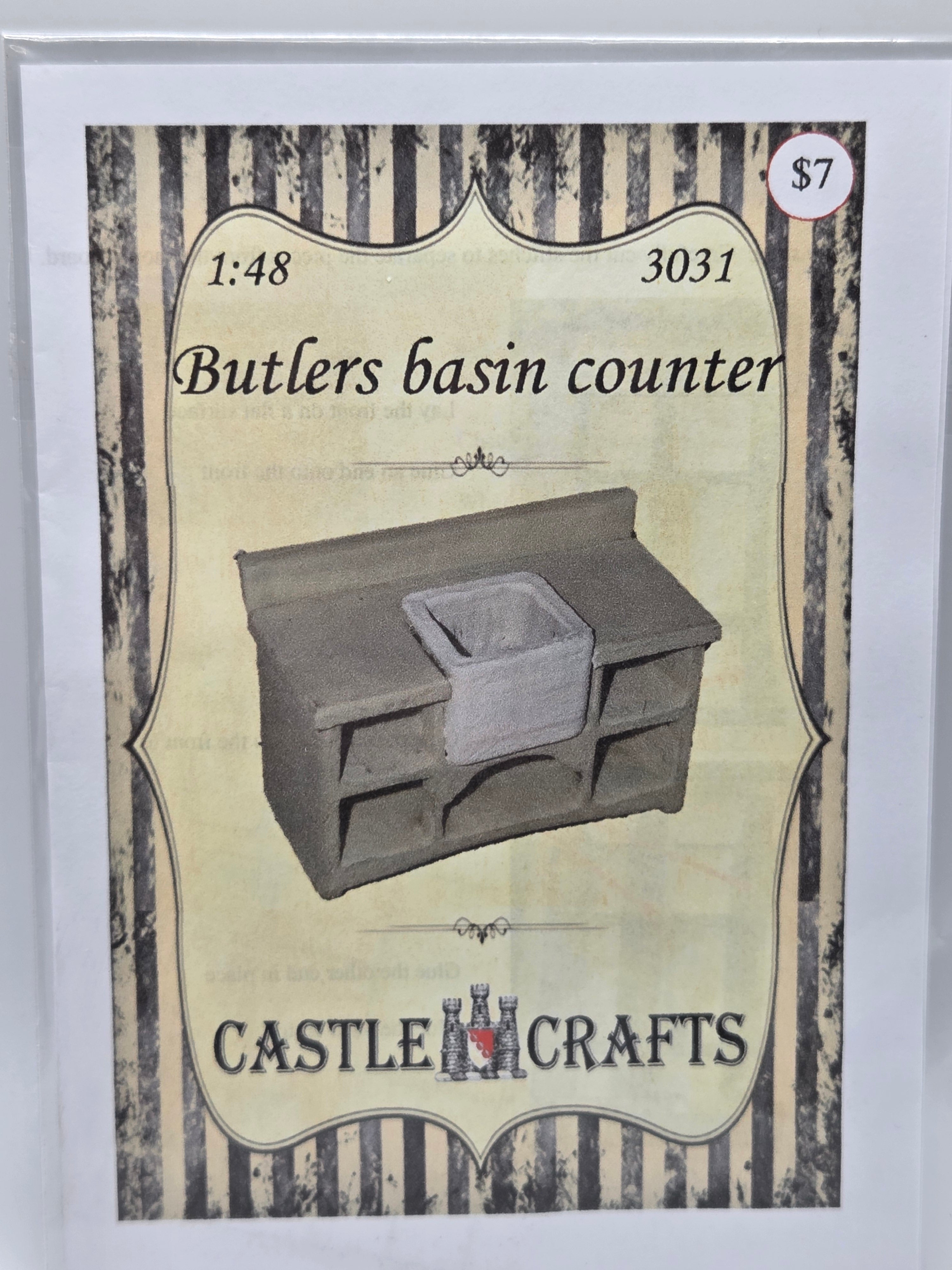 Kit - Butlers Basin Counter 1:48 #3031 – A.W. Creations Miniatures