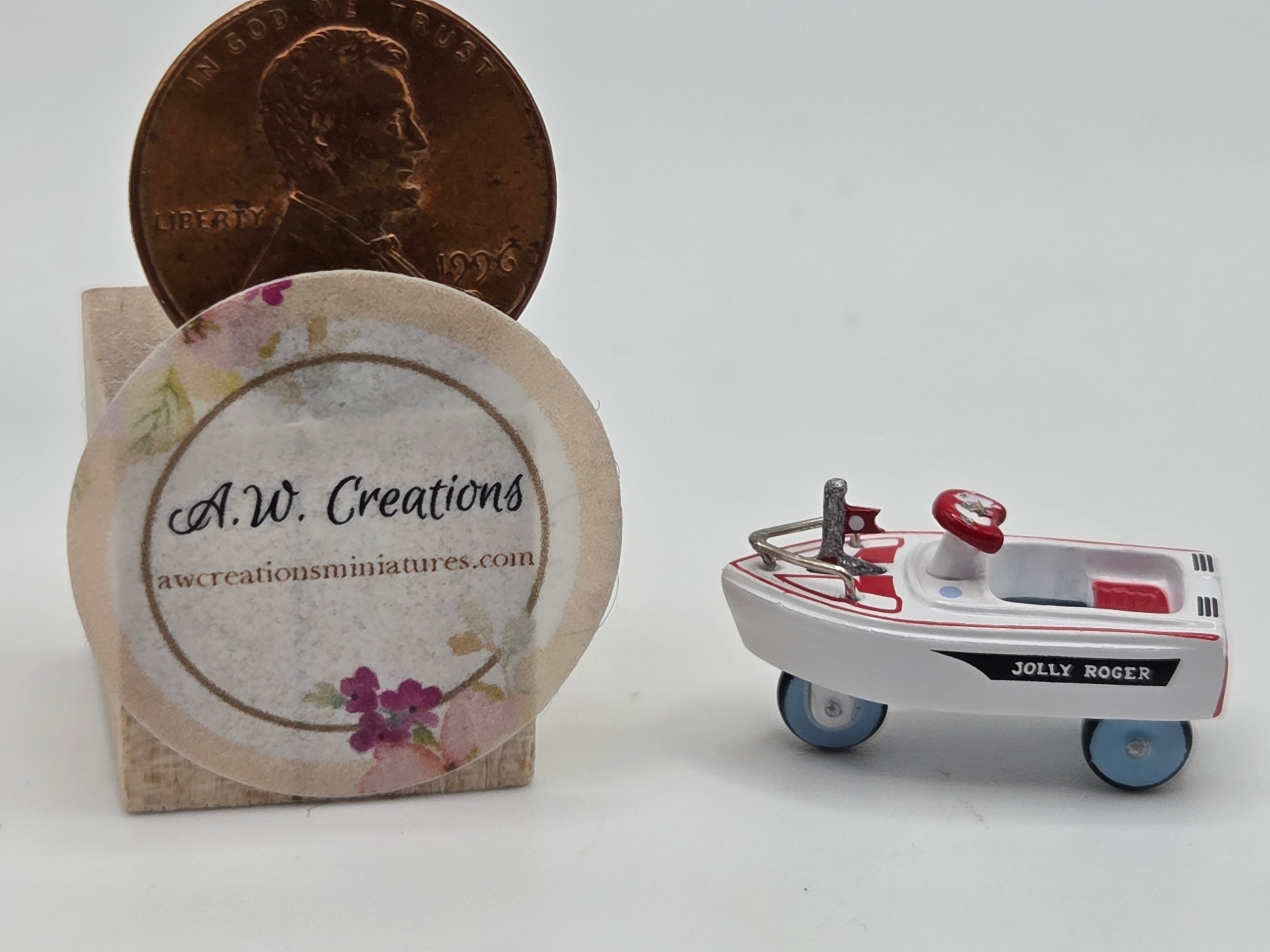 Miniature Pedal Pusher - Jolly Roger – A.W. Creations Miniatures